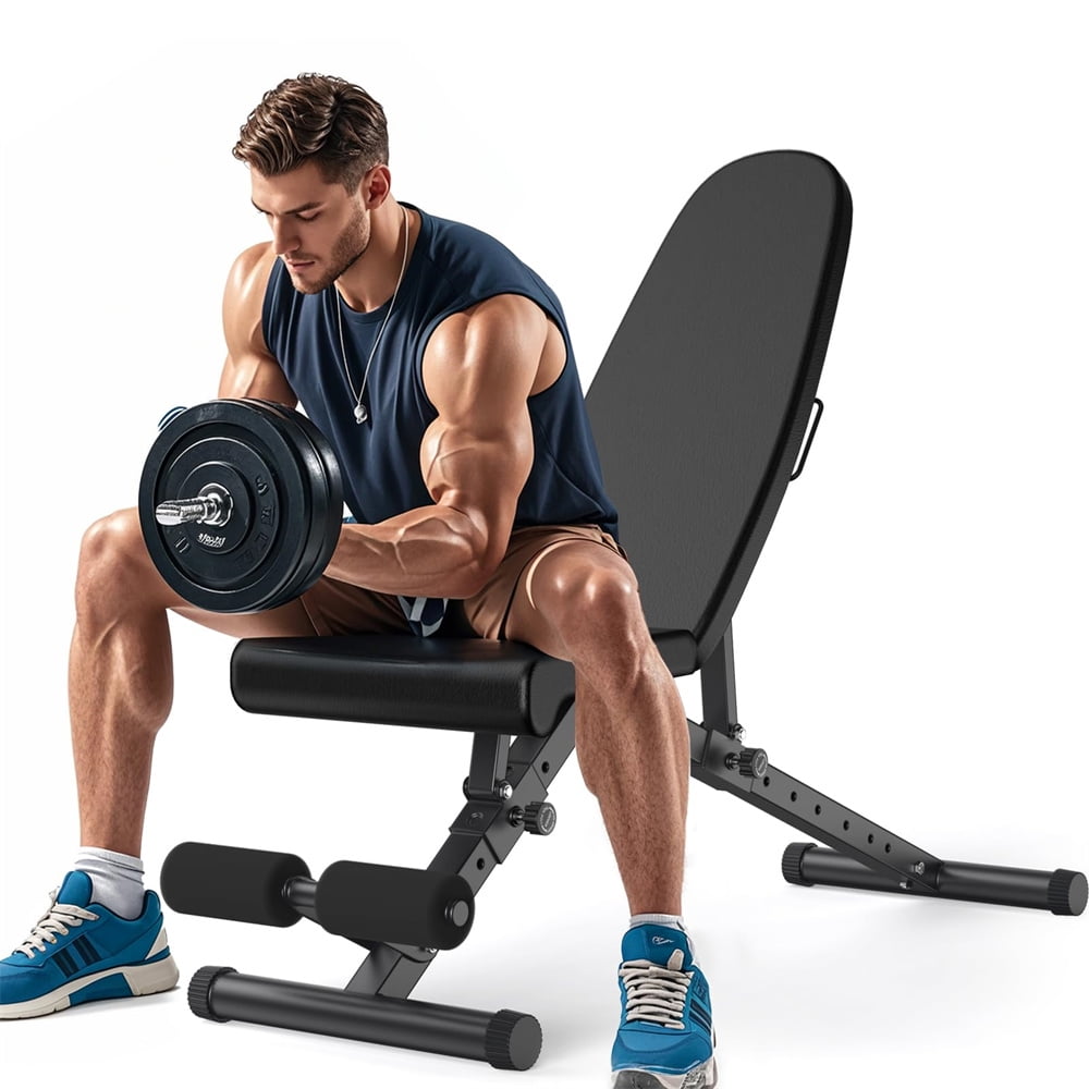 Adjustable Weight Bench, 800 Lbs Capacity, 8 Backrest Positions and 3 ...