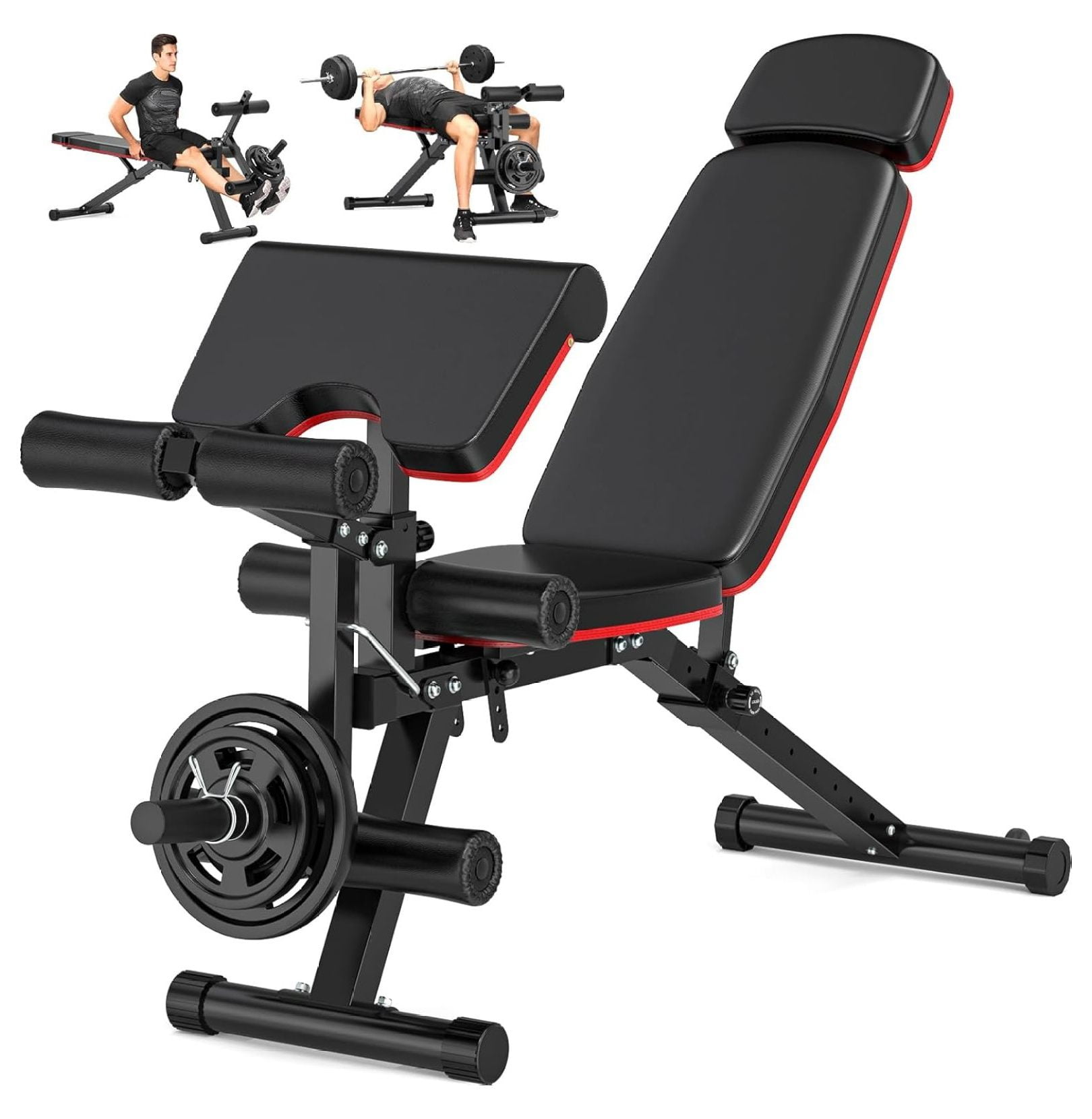 Adjustable Weight Bench, 800lbs Workout Bench for Home Gym Exercise, Incline Decline Flat Bench ...