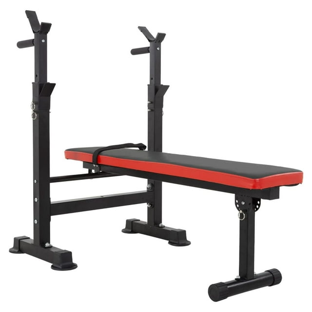 Adjustable Weight Bench with Barbell Rack,Bench Press Folding Multi ...