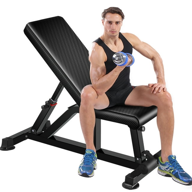 Adjustable Weight Bench, Exercise Dumbbells Bench for Full Body Workout ...