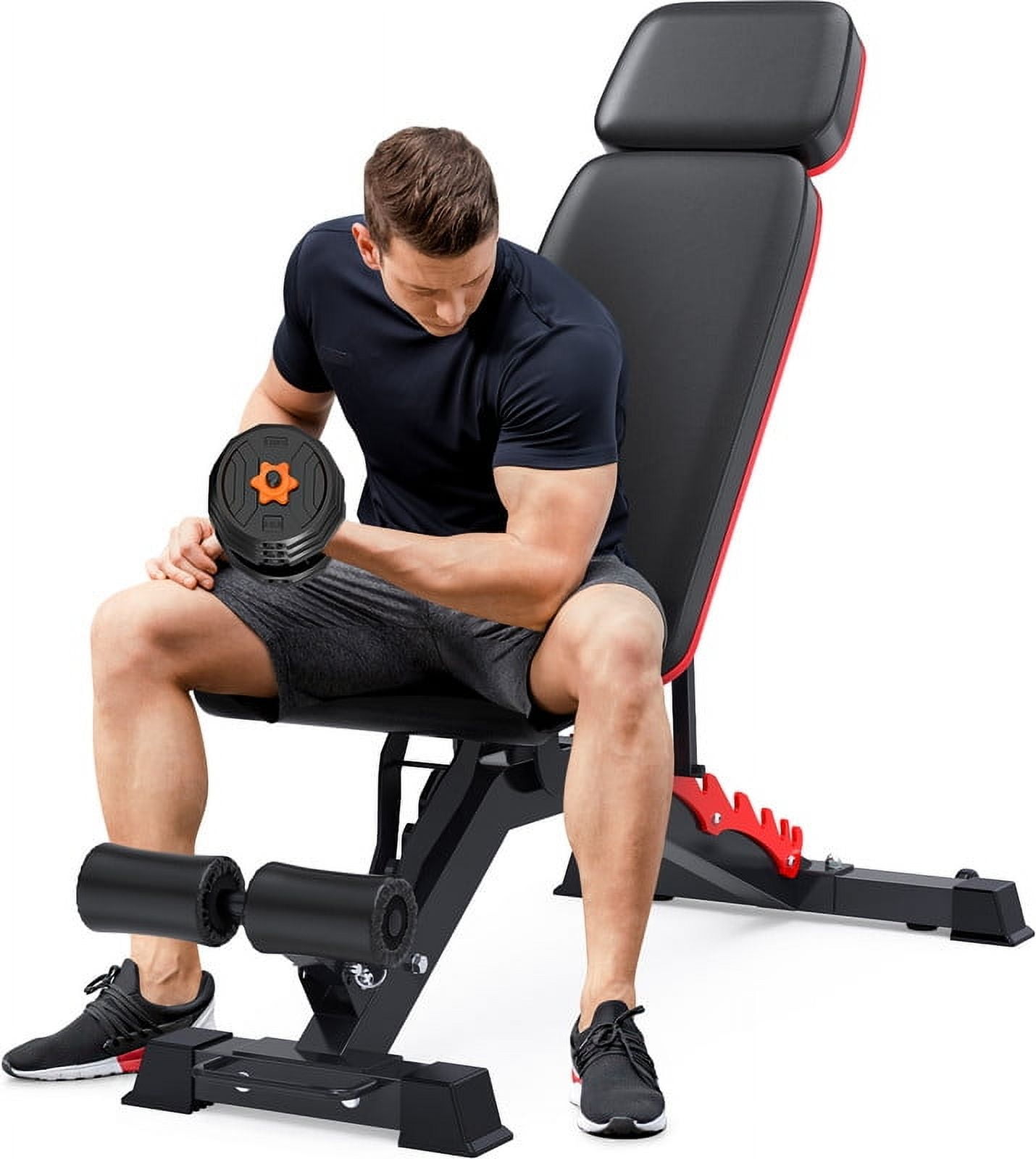 Adjustable Weight Bench Full Body Workout Multi-Purpose Foldable ...