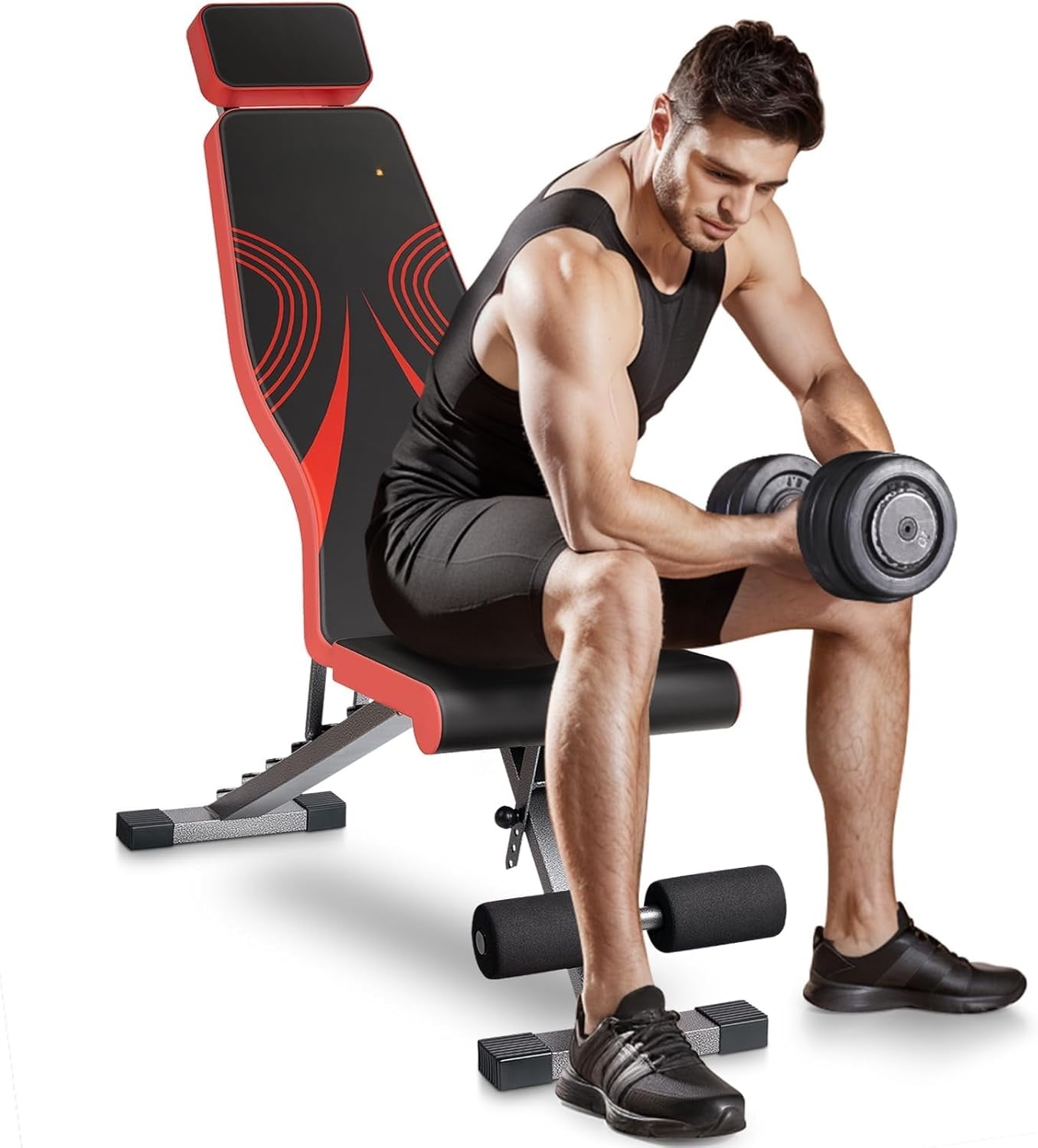 Adjustable Weight Bench, Heavy Duty 700LBS Foldable Workout Bench Press ...