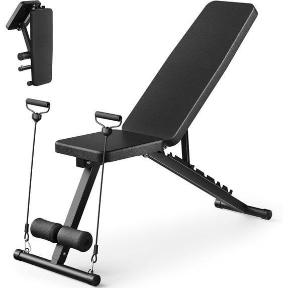 Adjustable Weight Bench for Home Gym, Foldable Workout Bench for Full ...