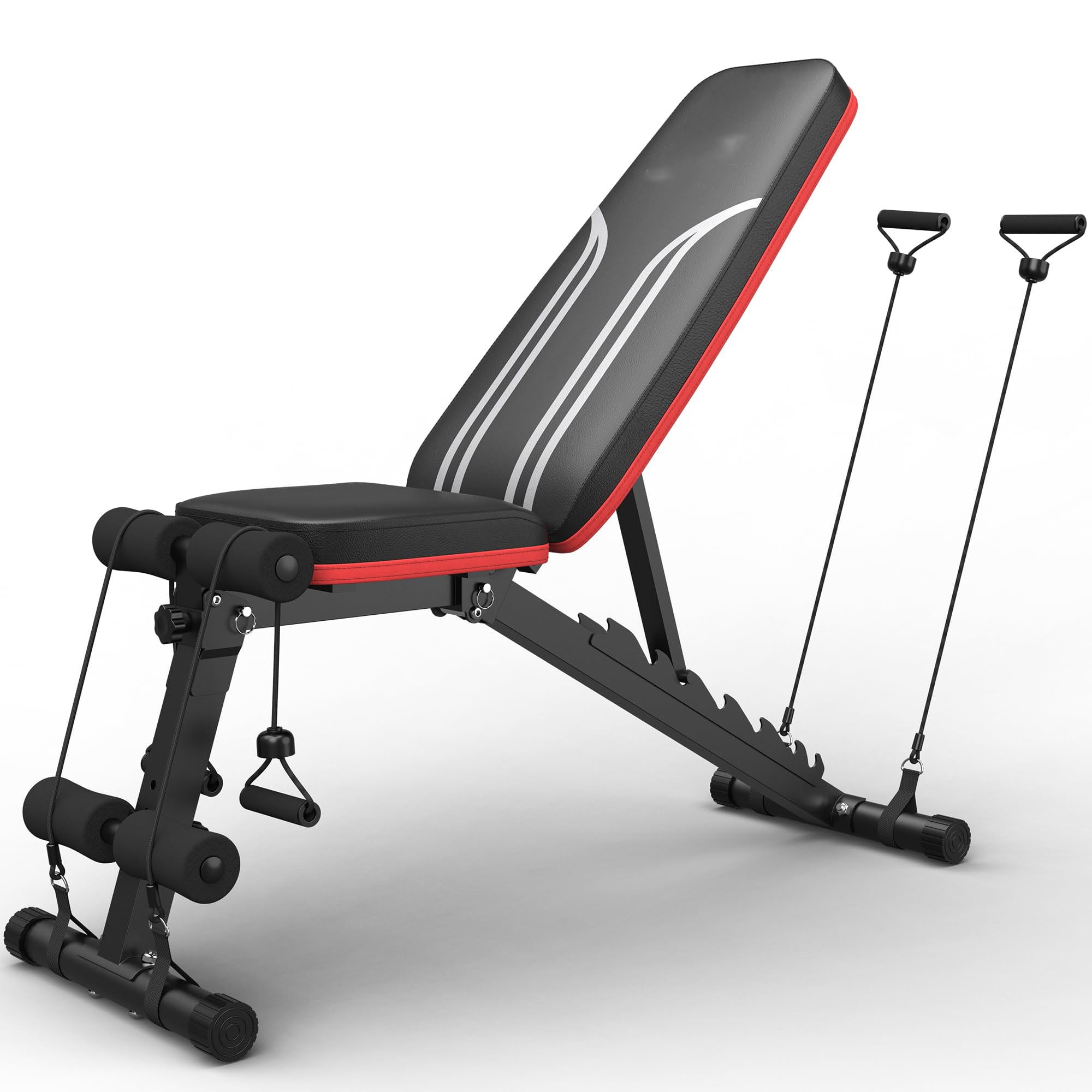 Adjustable Weight Bench Workout Bench for Home Gym, 15 Degree Decline ...