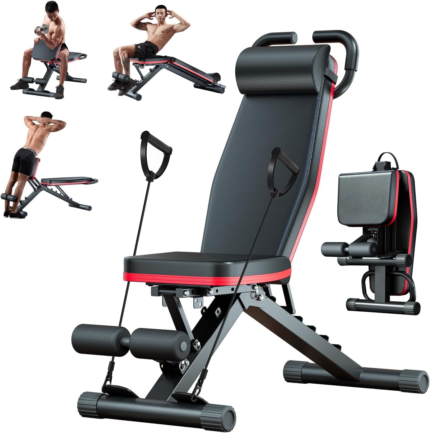 Adjustable Weight Bench, Workout Benches with Extension & Extended ...