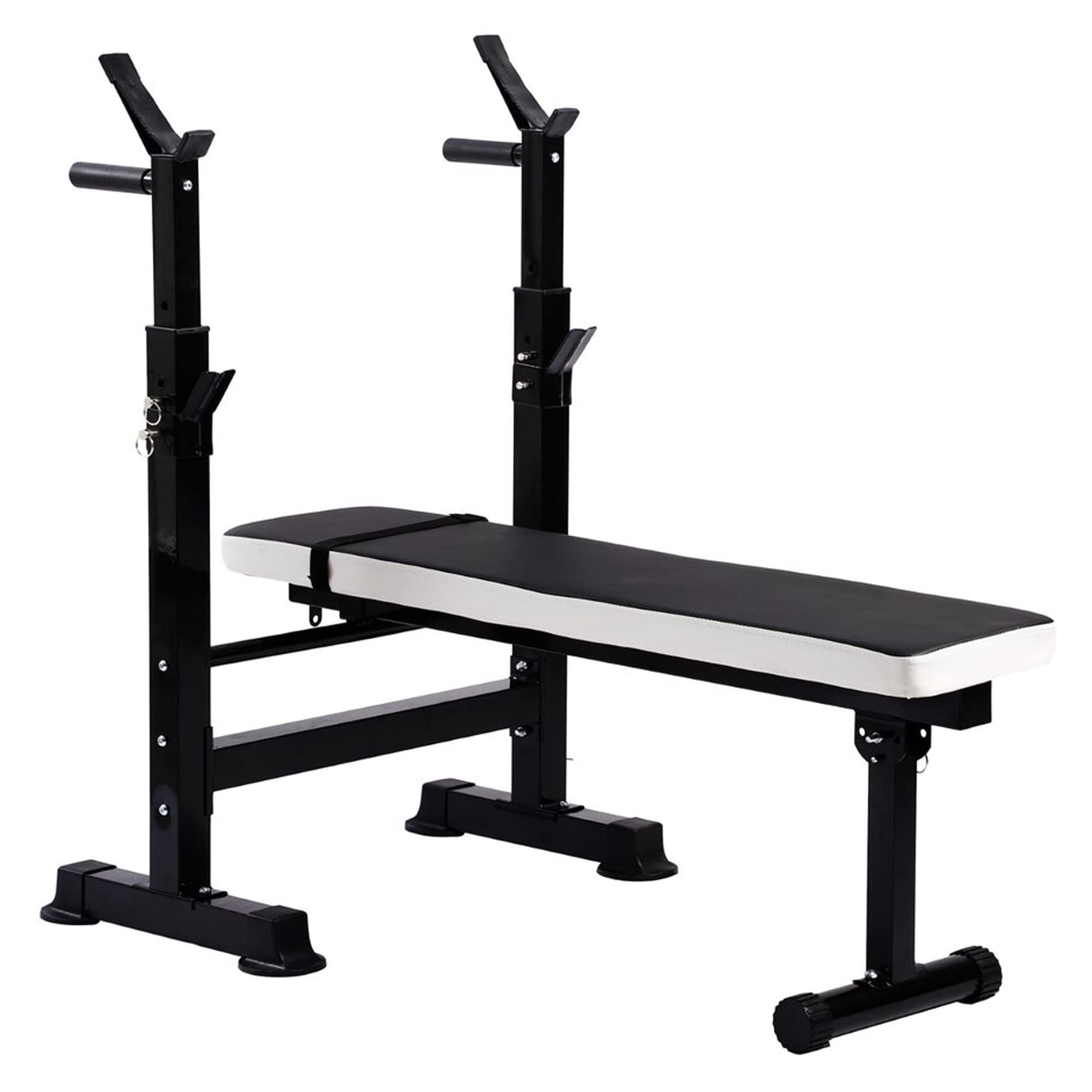 Strength Training Adjustable Weight Bench with Squat Rack, Home Gym ...