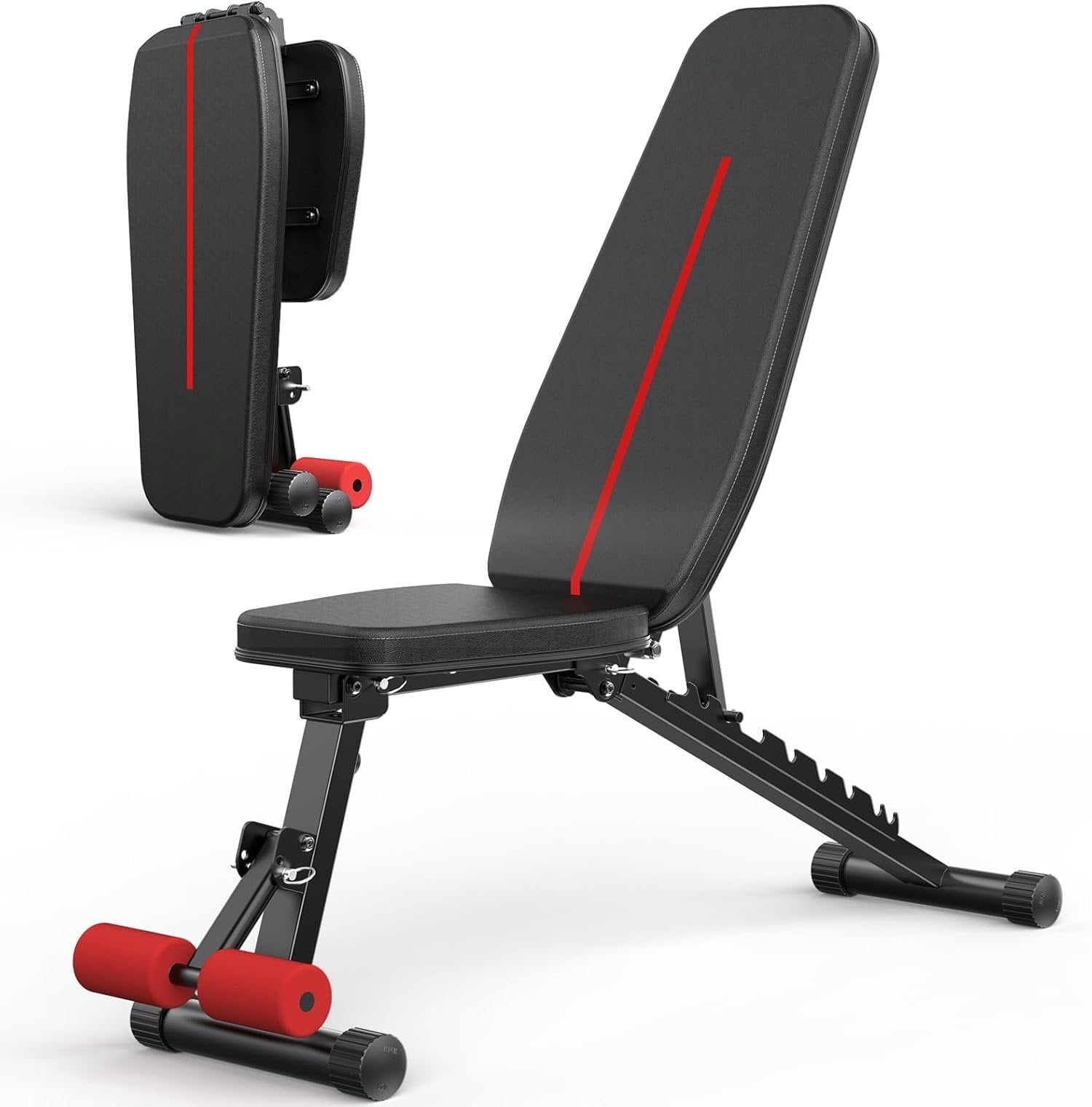 Adjustable Weight Bench for Gym, Foldable Workout Bench with Incline ...