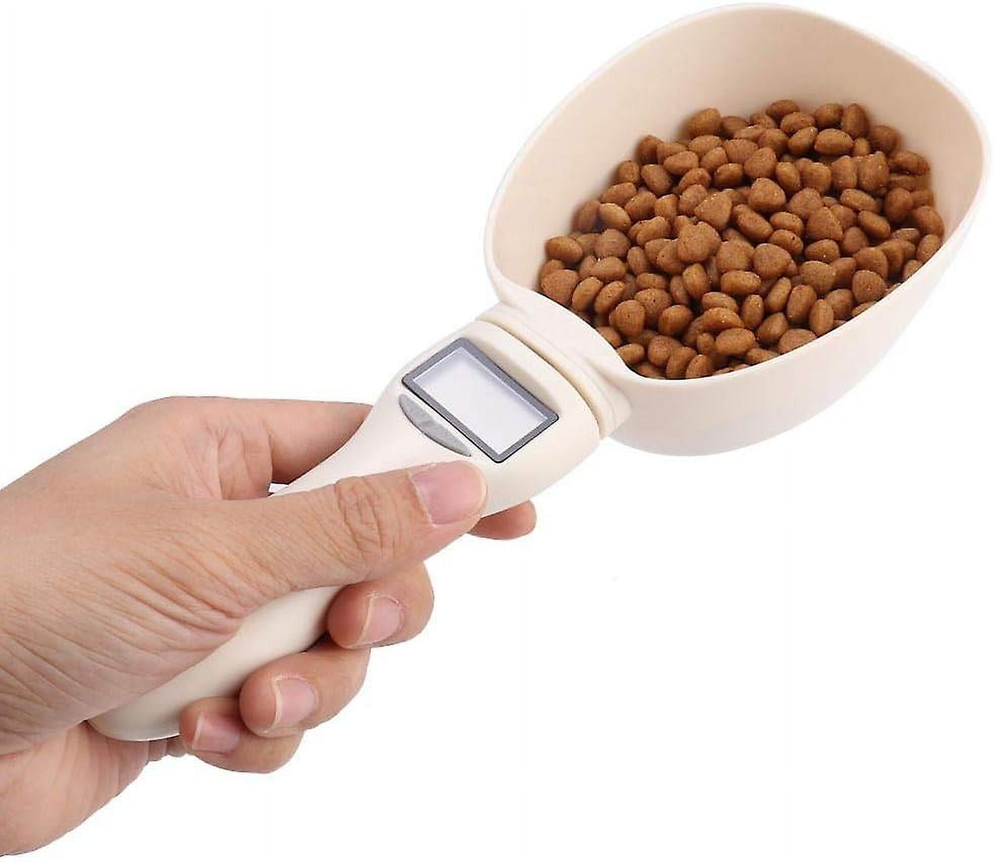 Adjustable Weight Scale Pet Food Scoop, High Precision Digital ...