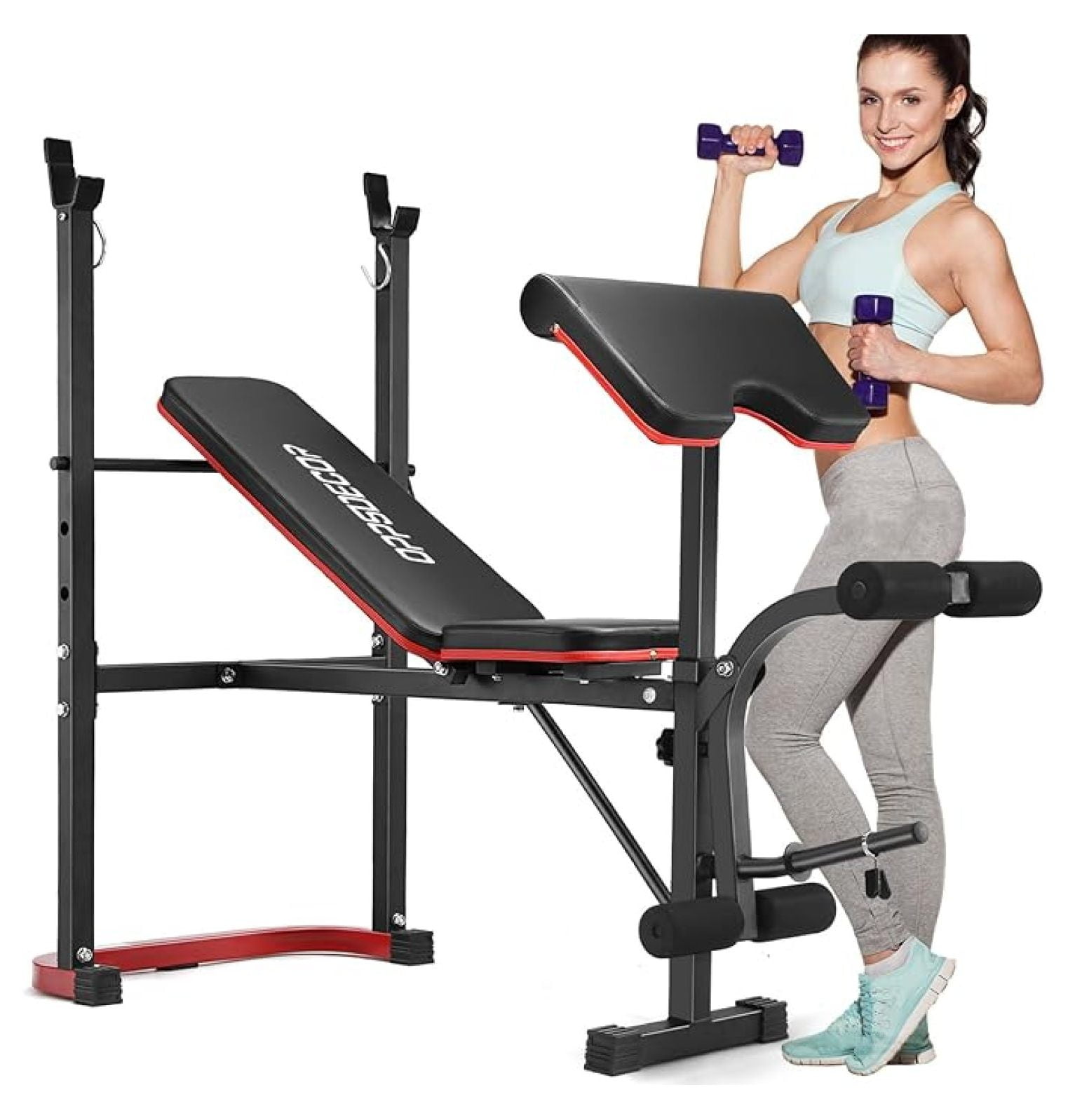 Adjustable Weight Set with Leg Developer & Preacher Pad, Full Body ...