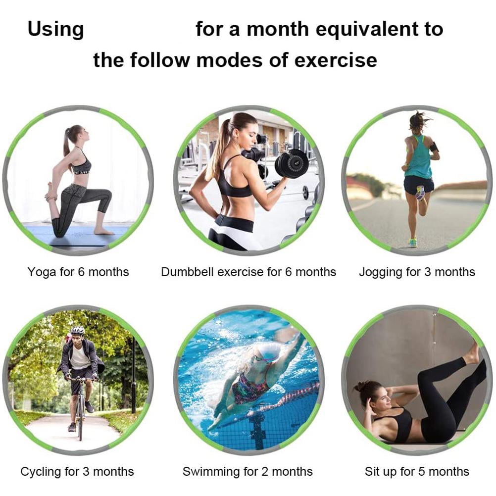 Adjustable Weighted Fitness Hoop, 8 Section Detachable Design for ...