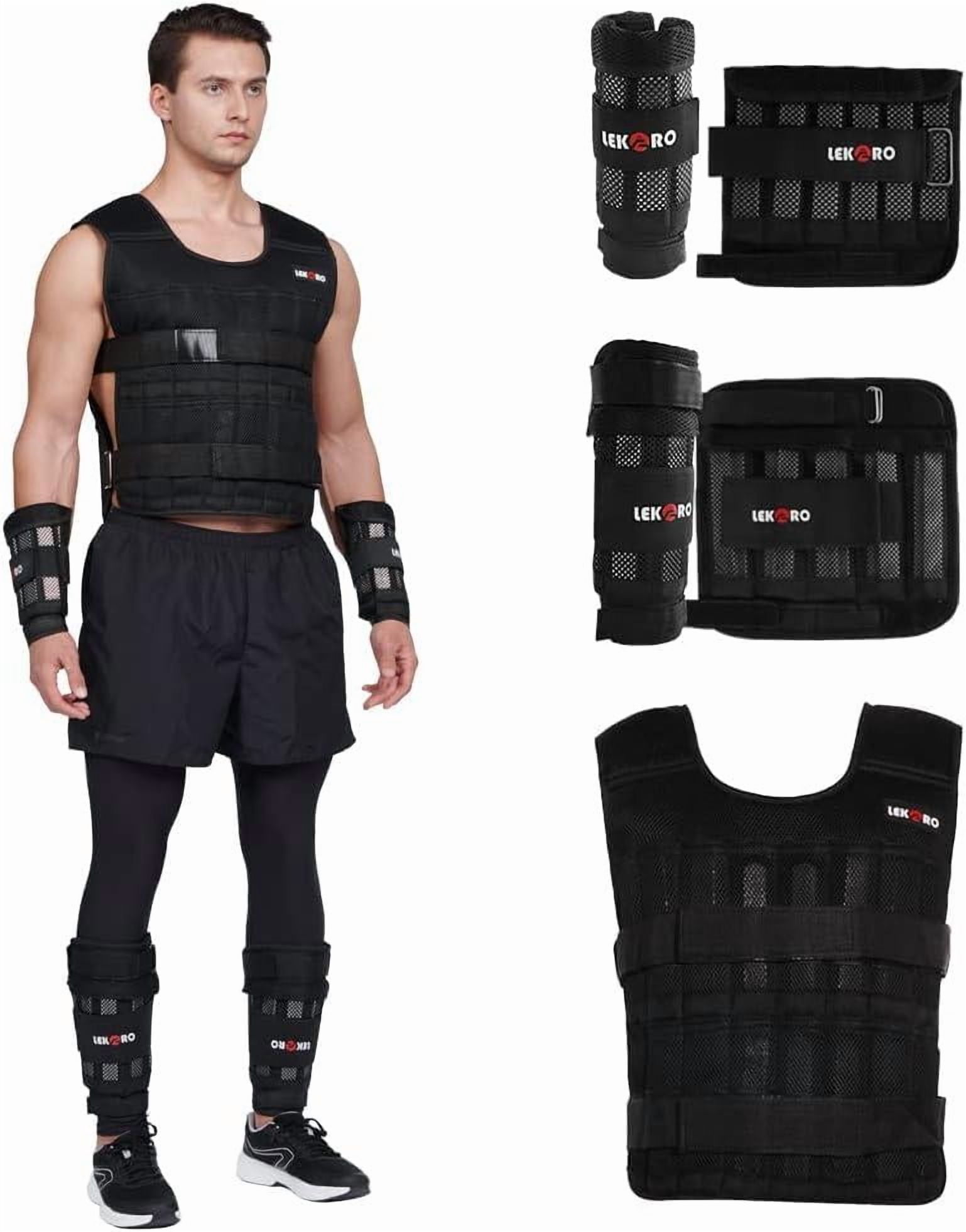 Adjustable Weighted Vest 44LB Workout Weight Vest Training Fitness ...