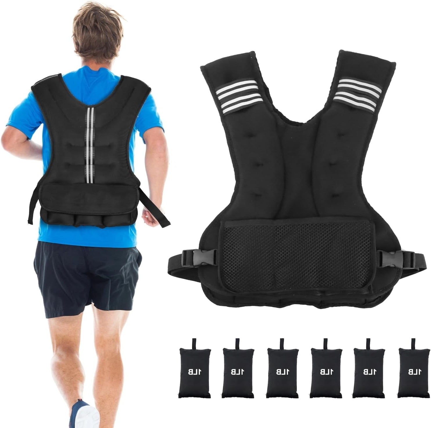 Adjustable Weighted Vest for Men Women Weights Included, 4-10lbs/11 ...