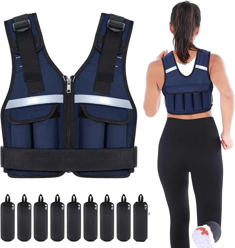 Adjustable Weighted Vest Weights: 2-18 lbs/2-40 lbs Washable Weight ...