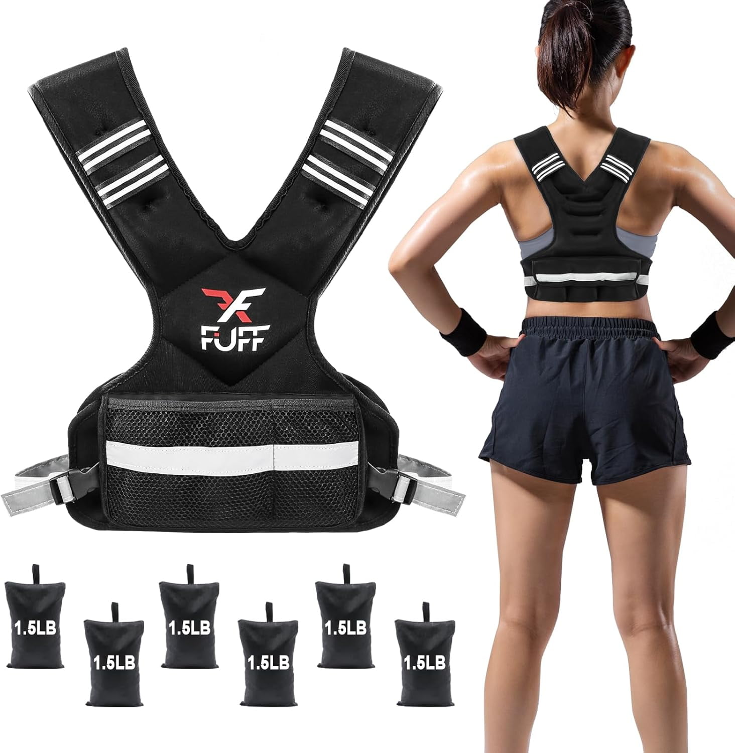 Adjustable Weighted Vest for Women & Men,4-10lb/11-20lb/20-32lb Vest ...
