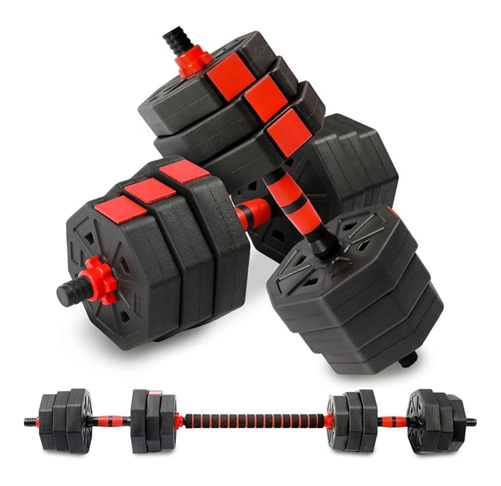 Adjustable Weights Dumbbells Set, 44Lbs 3 in 1 Adjustable Weights ...