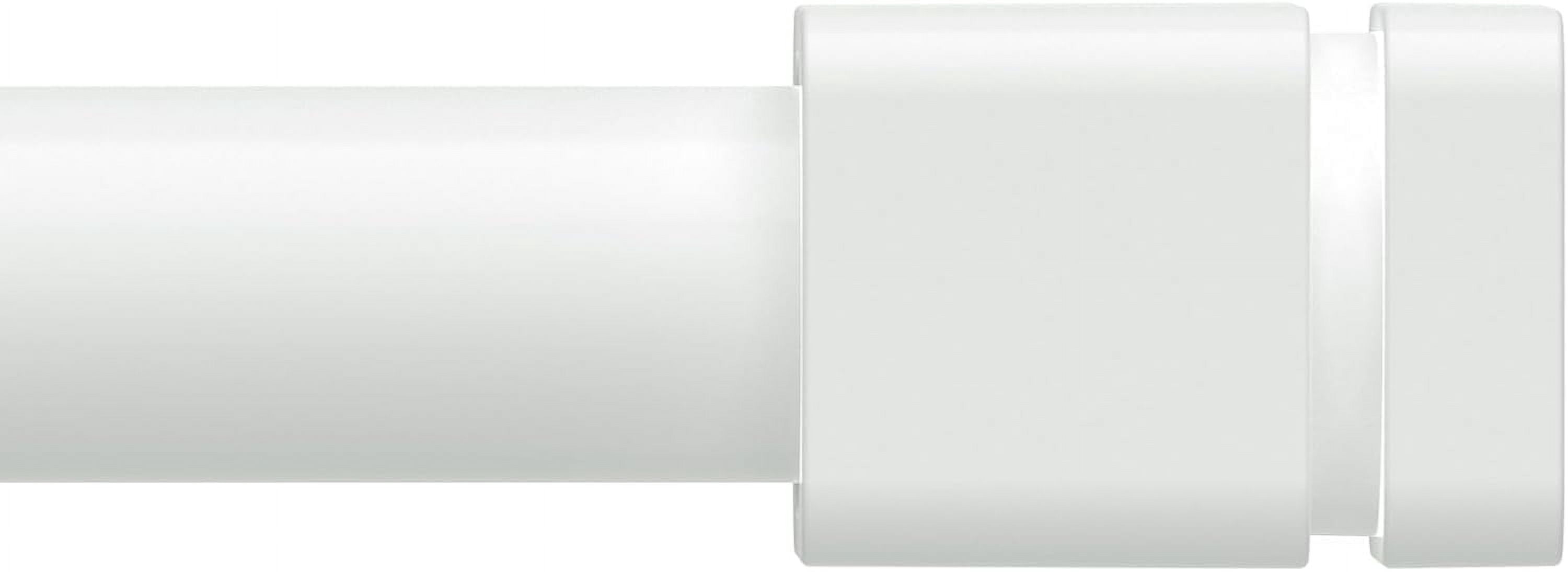Adjustable White Curtain Rods for Windows, 30 To 120 Inches with 1 Inch ...
