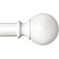 Adjustable White Curtain Rods for Windows 28 to 48 Inch, 1'' Diameter ...