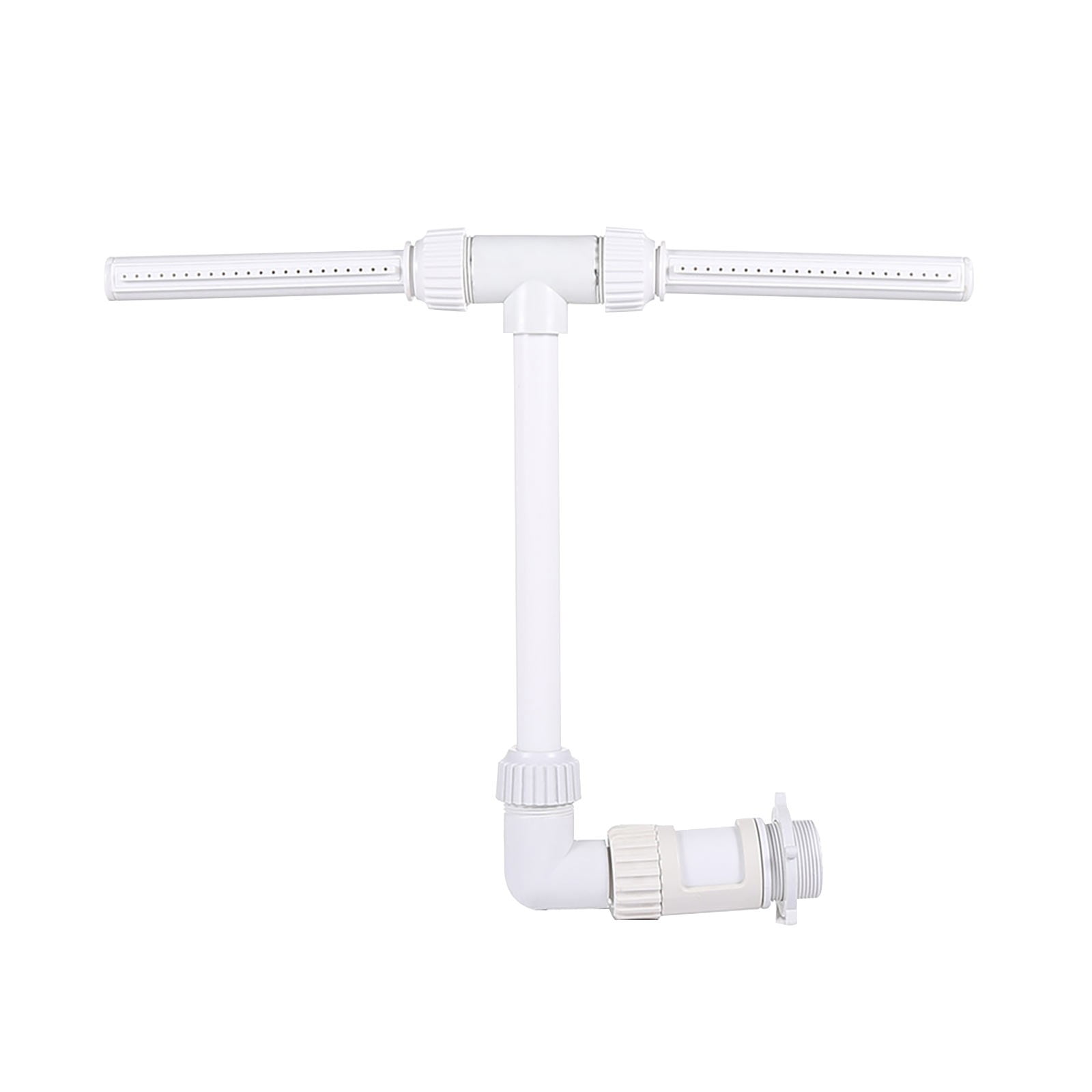 " Adjustable White PVC Pool Shower Sprinkler Head Wide Spread Nozzles ...