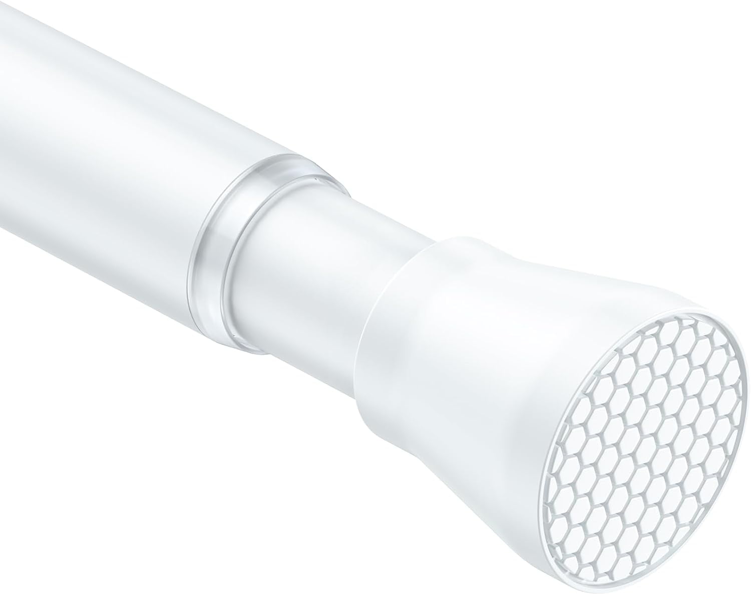 Adjustable White Tension Curtain Rod for Windows 28-48 inch, Extendable ...