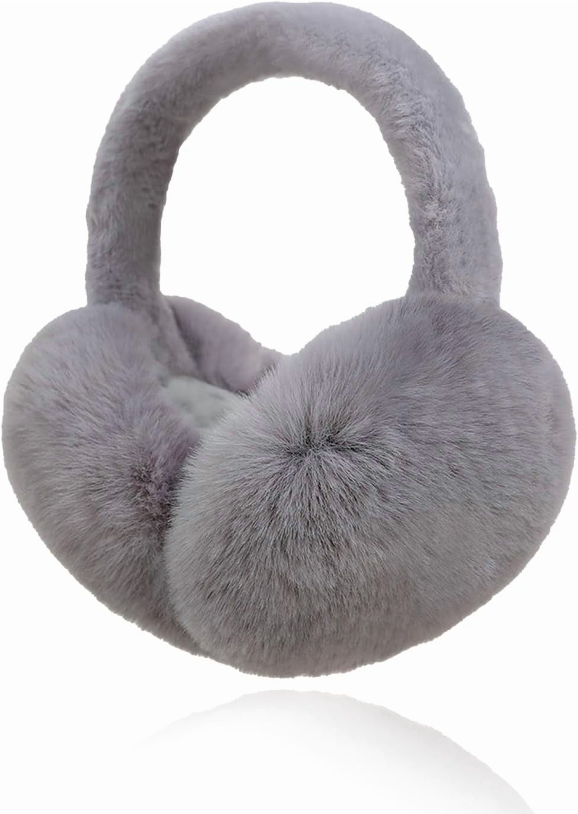 Adjustable Winter Ear Muffs for Women & Men – Foldable Faux Fur ...