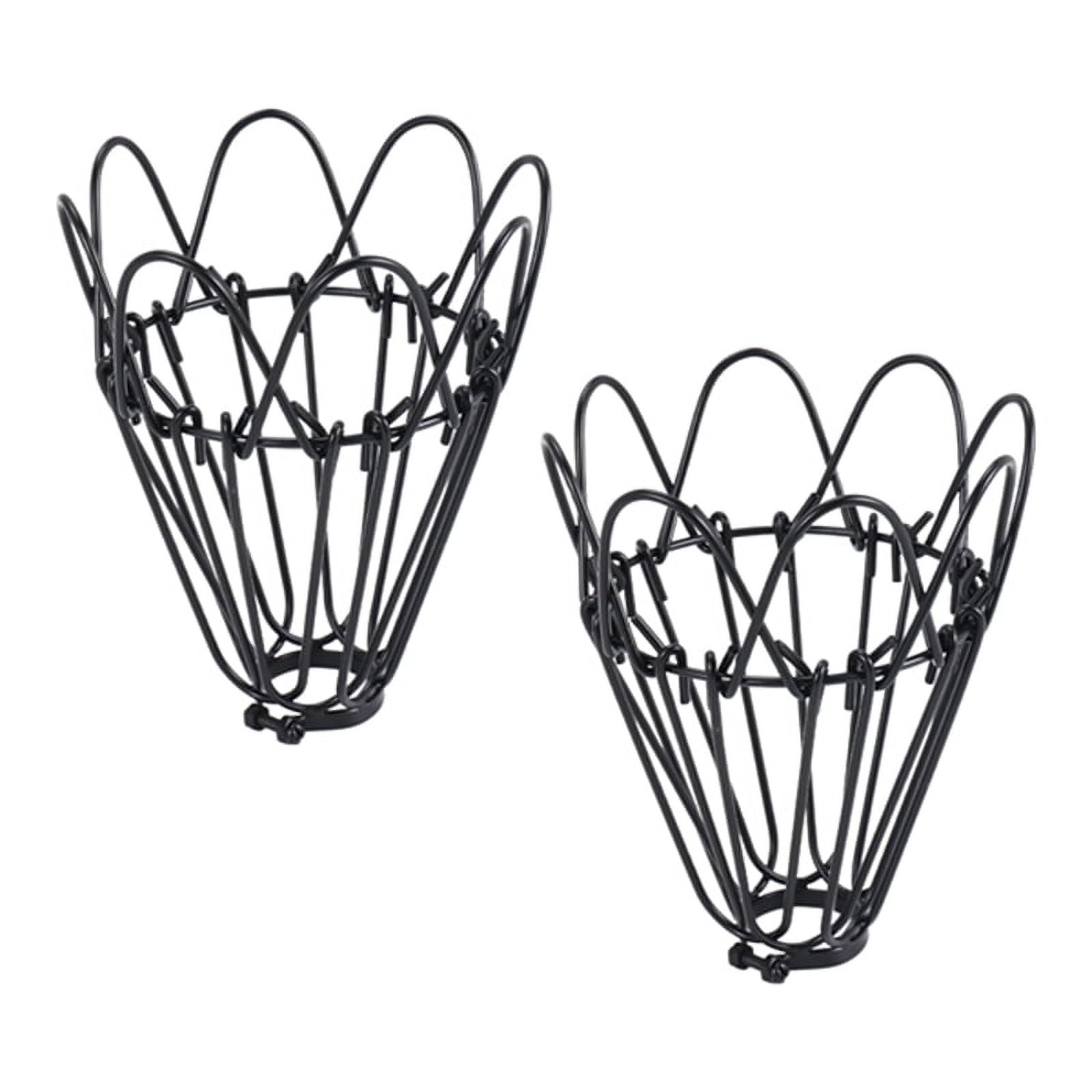 Adjustable Wire Cage Lampshade, 2 Pack Metal Bird Cage Bulb Guard ...