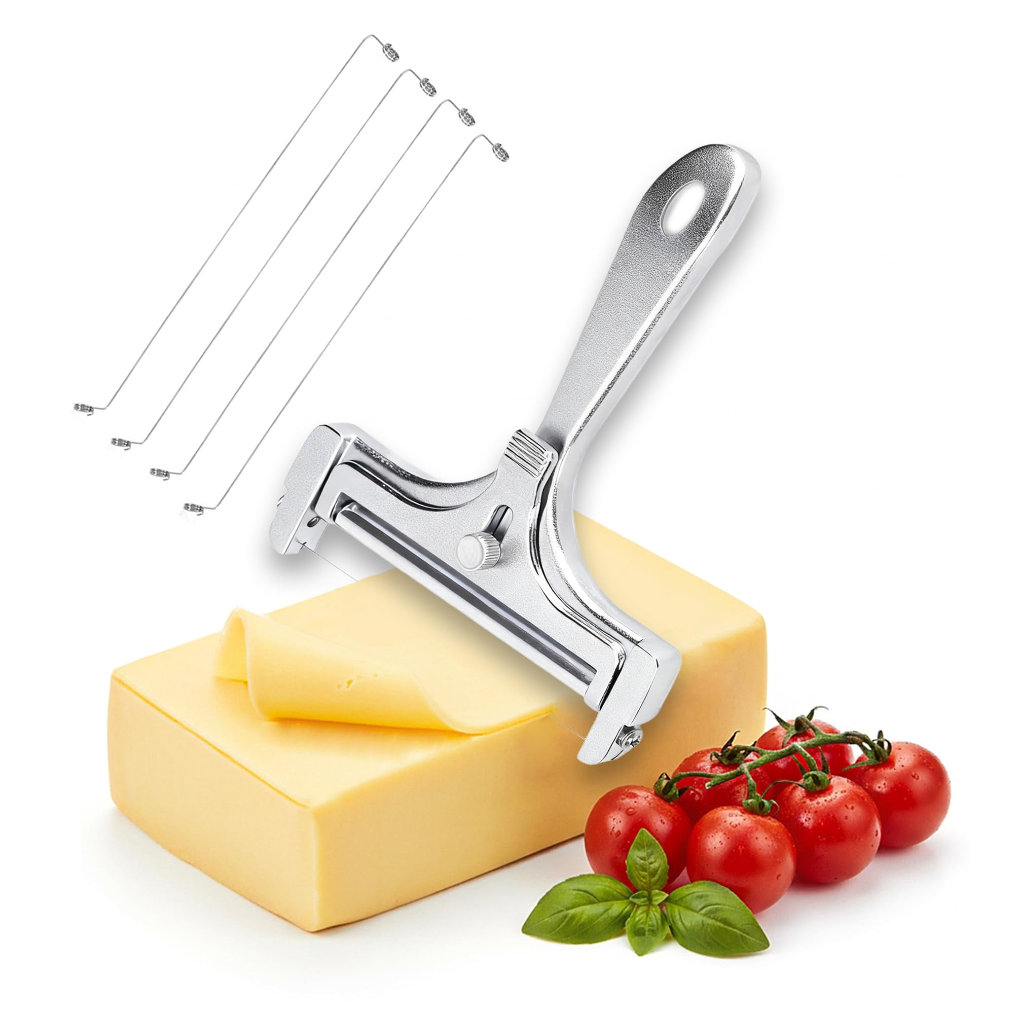 Adjustable Wire Cheese Slicer for Block Cheese, Handheld Stainless ...