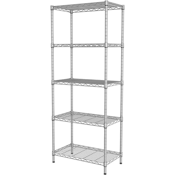 Adjustable Wire Shelving Unit for Kitchen Pantry Closet Laundry ...