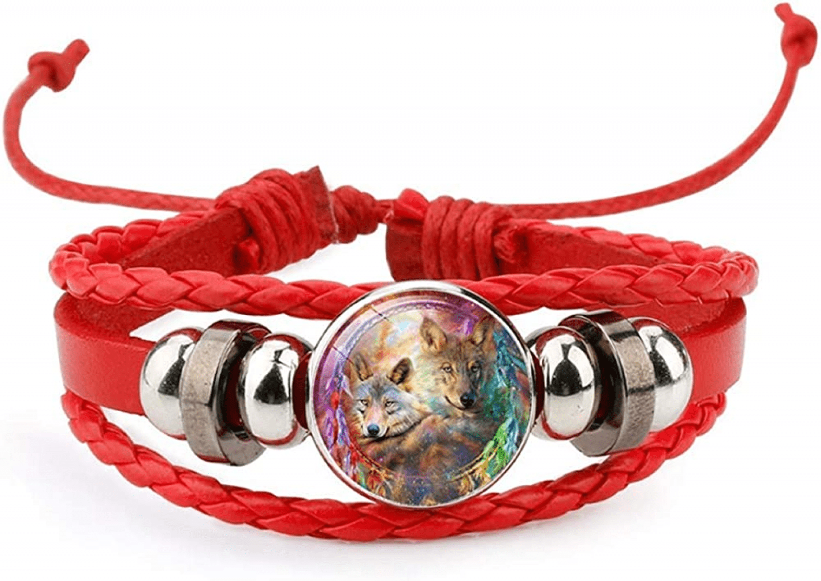 Adjustable Wolf Braided Leather Bracelet - Cute Bangle Bracelets for Women, The Pretty Gifts for ...