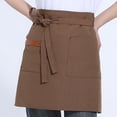 Adjustable Women's Kitchen Canvas Aprons - Extra Long Waistband Half ...