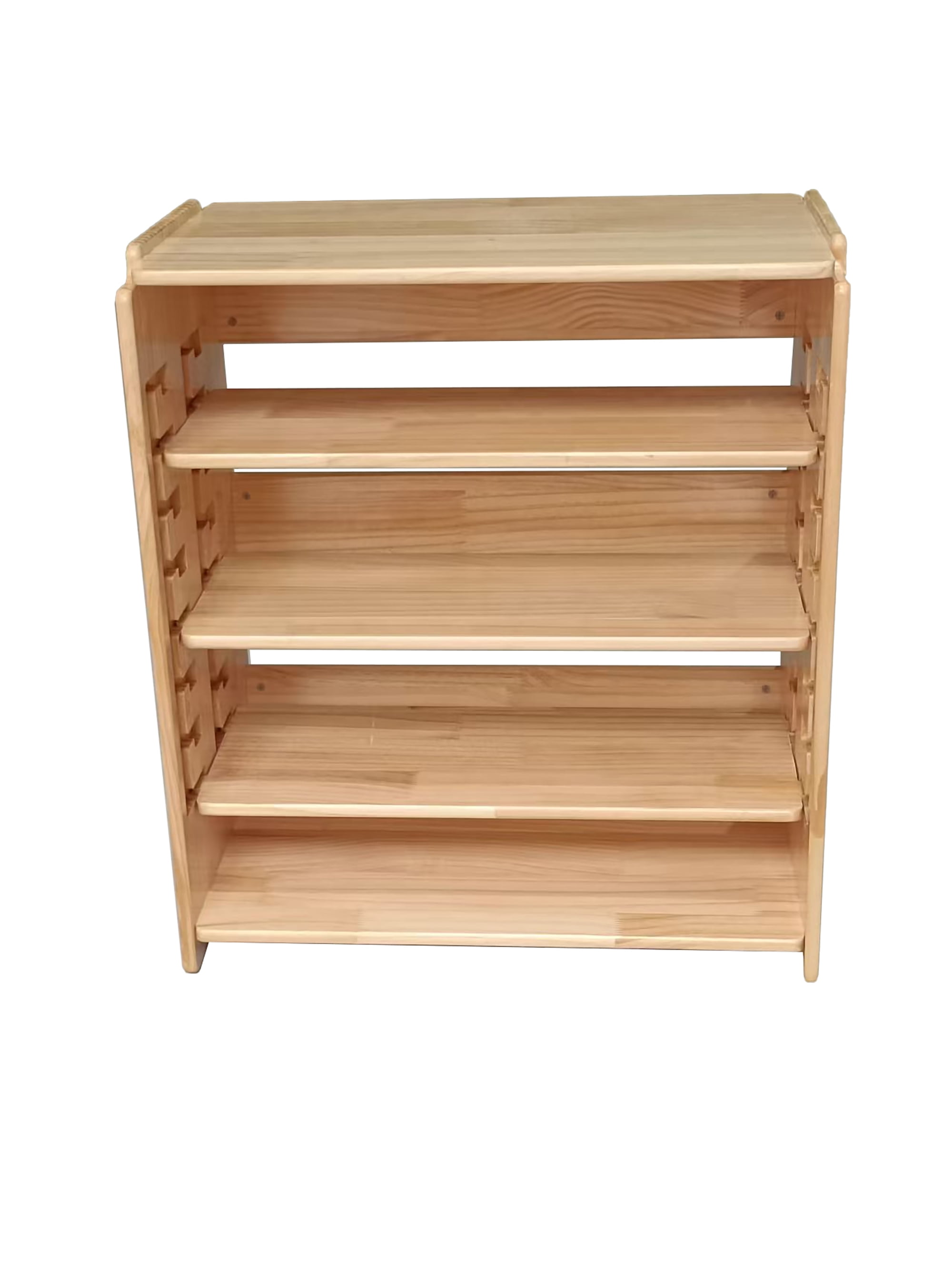 Adjustable Wooden Shelf Organizer – Multi‑Tier Pine Rack with Movable ...