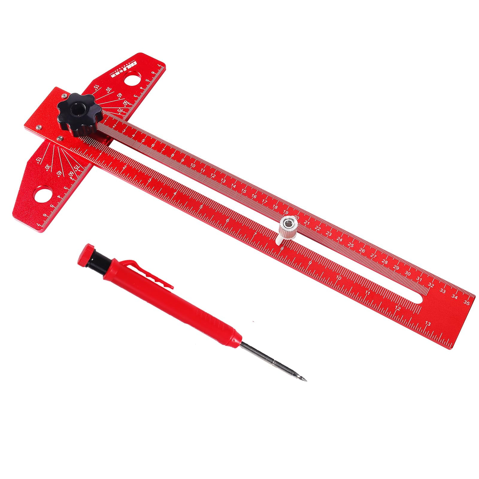 Adjustable Woodworking Scriber Marking Line Ruler, Aluminum Alloy ...