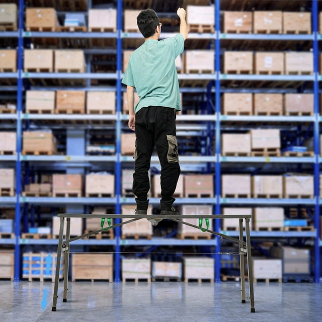 Adjustable Work Platform, Steel Step Ladder, Portable Multipurpose ...