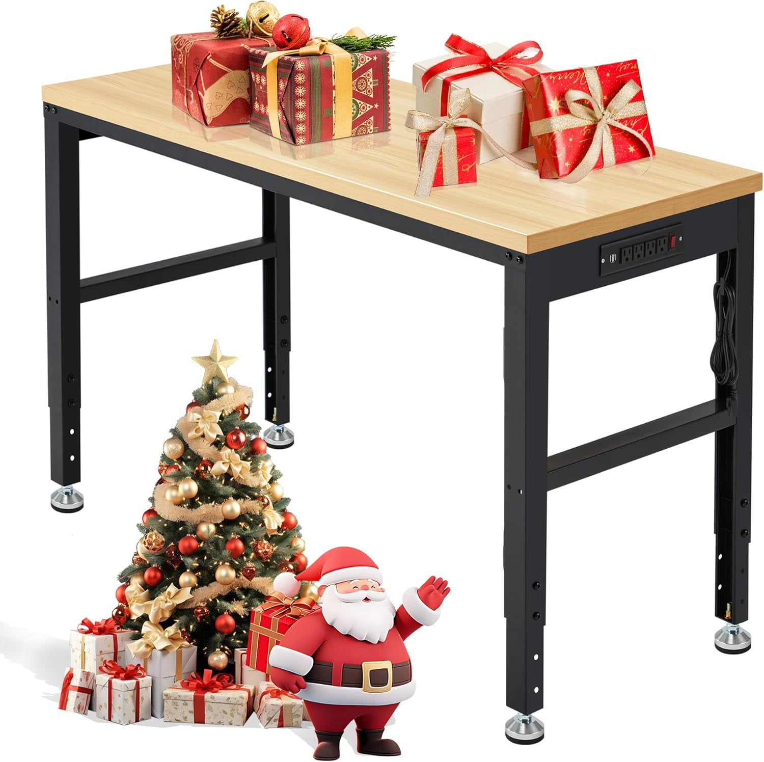 Adjustable Workbench 48" 2000 Lbs Load Capacity Heavy Duty Wood Work ...