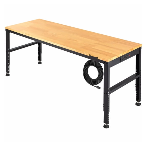 Adjustable Workbench 61 x 20 inch, 2000 lbs Capacity Heavy Duty Work ...
