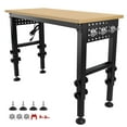Adjustable Workbench, Rolling Heavy-Duty Workstation With Power Outlets ...