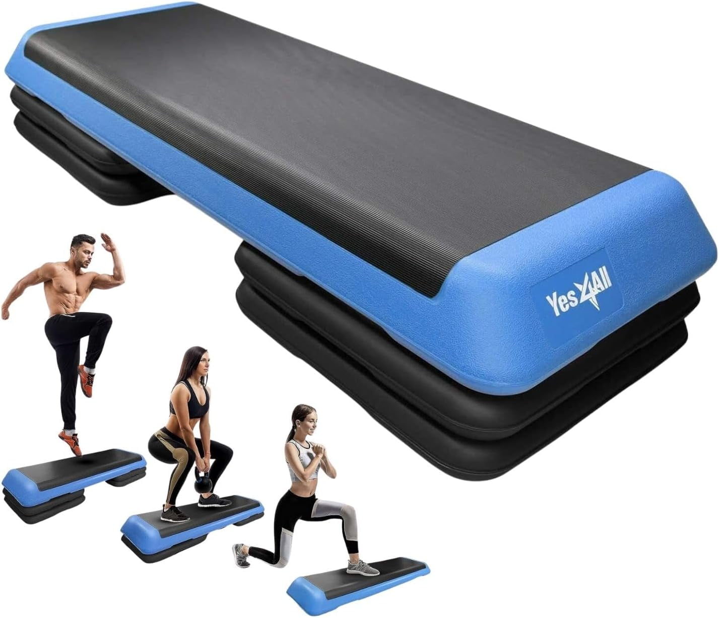 Adjustable Workout Aerobic Exercise Step Platform Health Club Size with ...