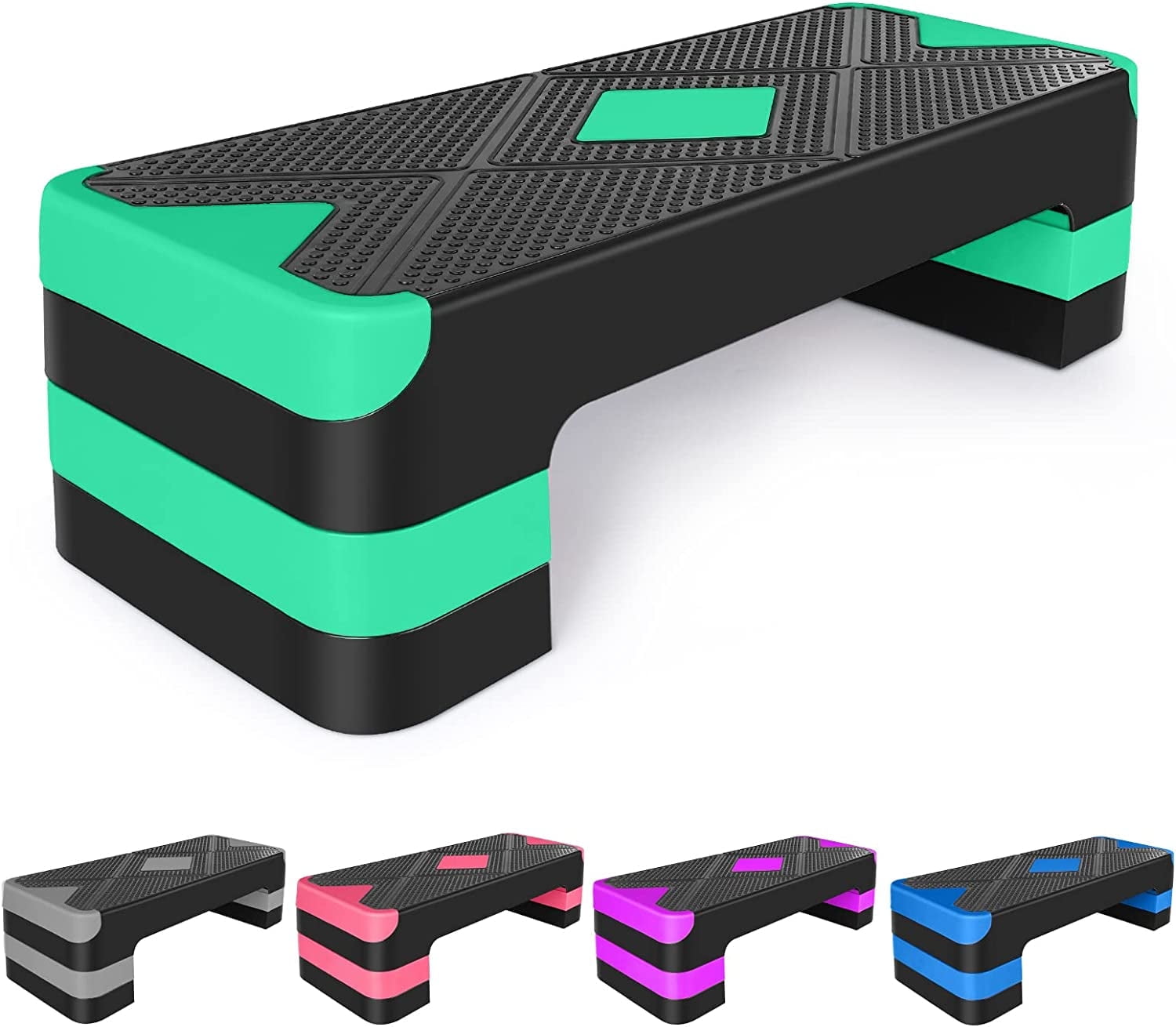 Adjustable Workout Aerobic Stepper in Fitness & Exercise Step Platform ...
