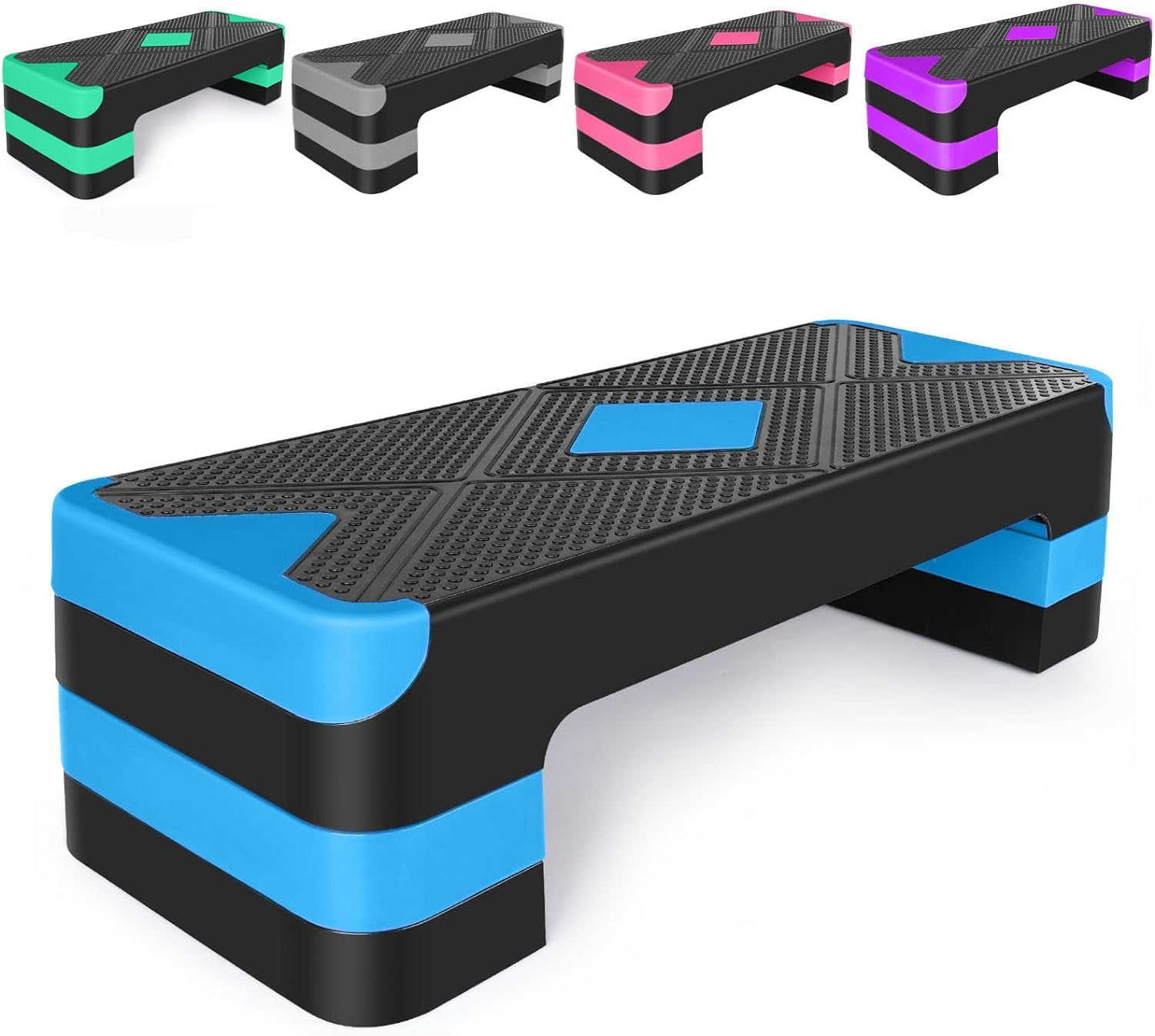 Adjustable Workout Aerobic Stepper in Fitness & Exercise Step Platform ...