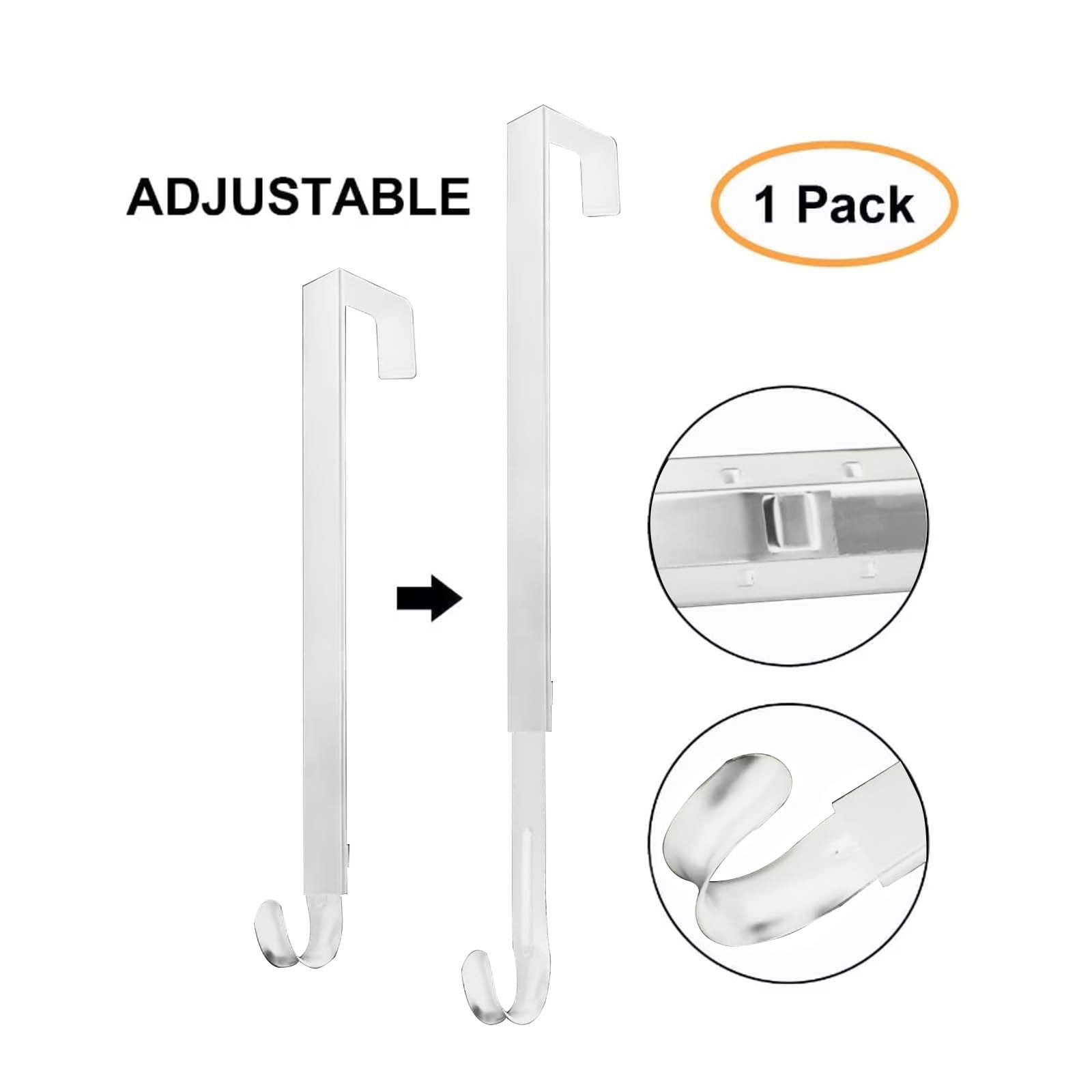 Adjustable Wreath Hanger for Front Door, Adjustable 15 to 25 Inches ...