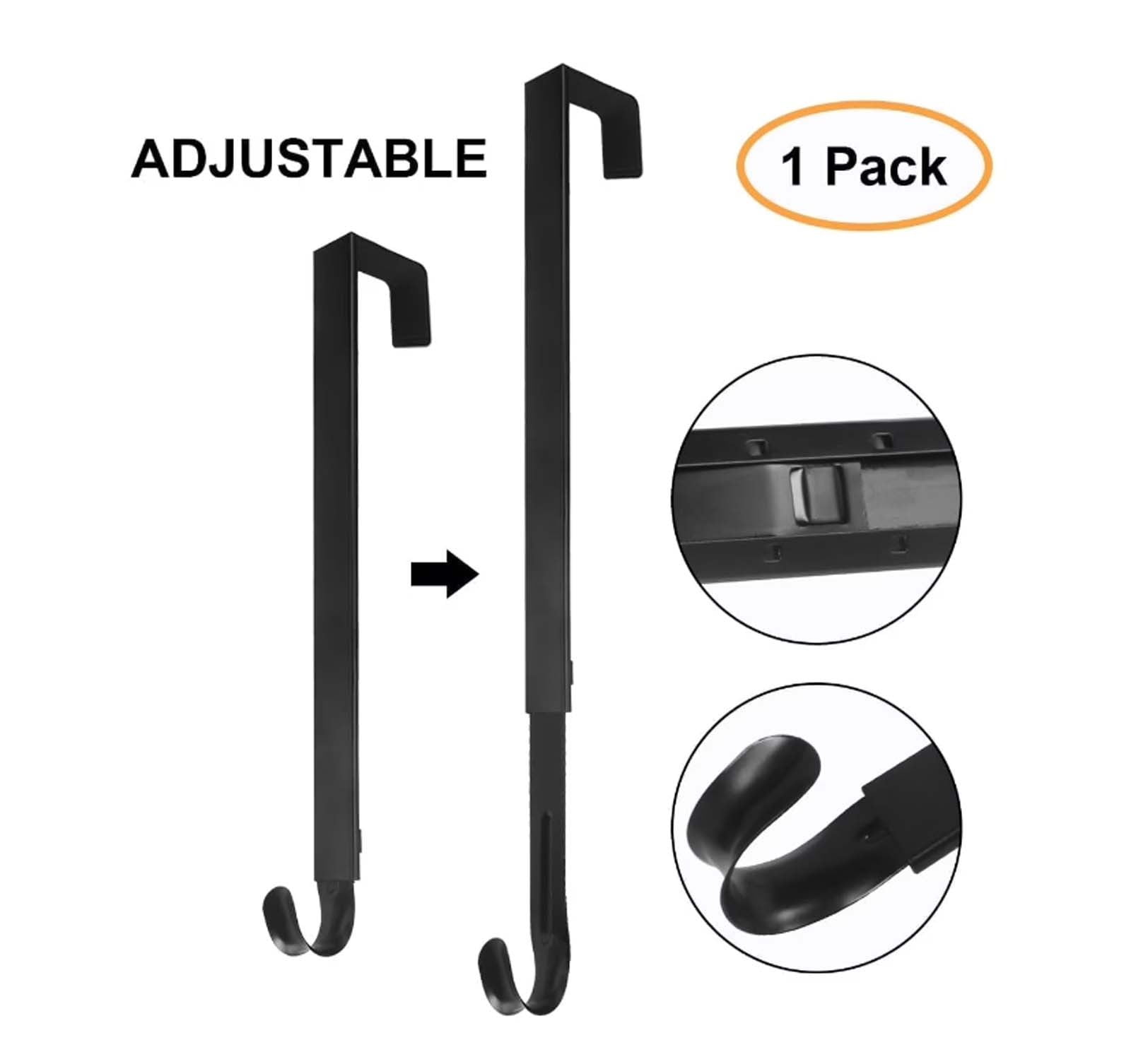 Adjustable Wreath Hanger for Front Door, Adjustable 15 to 25 Inches ...
