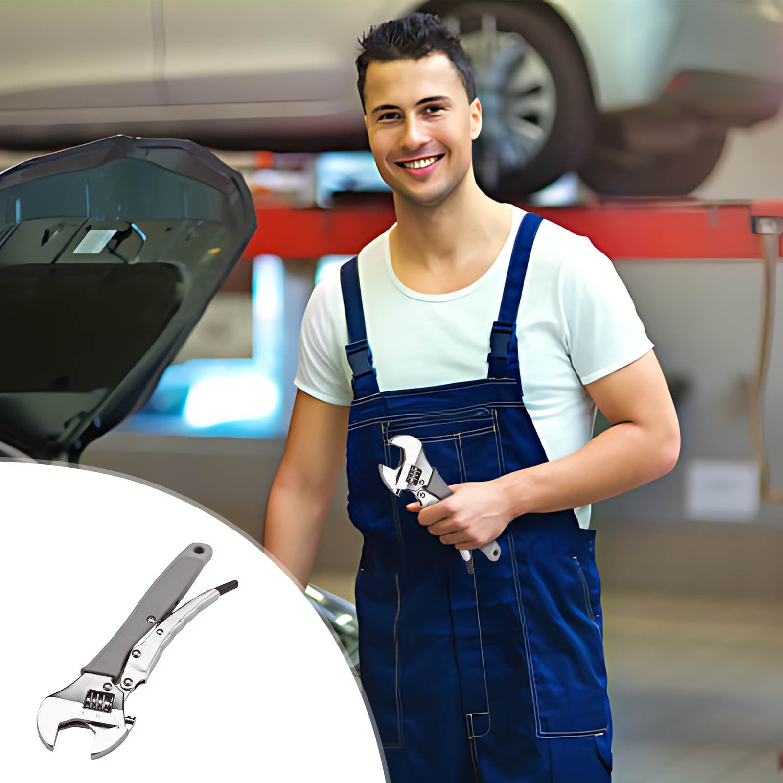 Adjustable Wrench, Heavy-Duty Industrial Grade High Torque Tool with ...