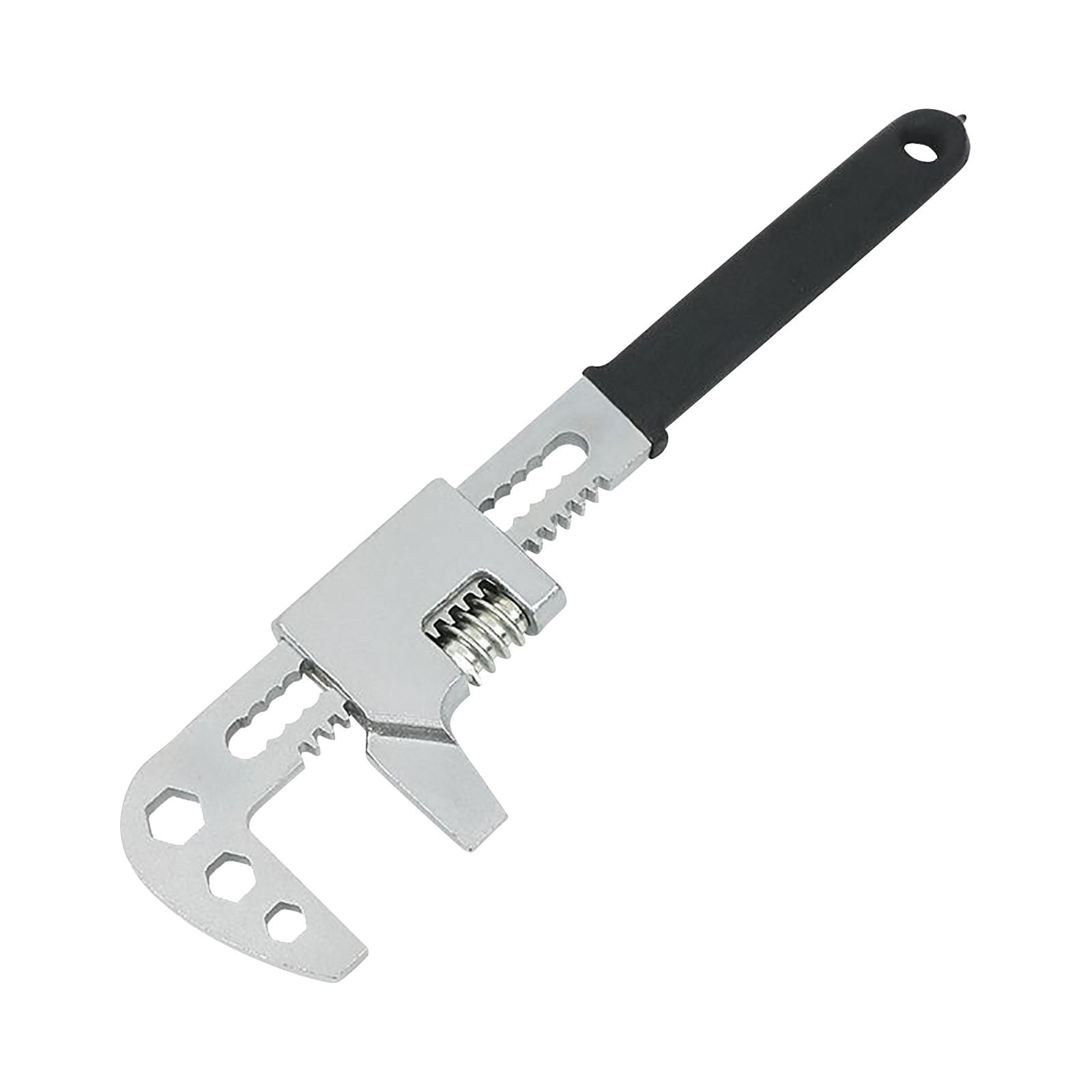 Adjustable Wrench – High-Torque Steel Spanner w/ Hex Key – Sliding Jaw ...