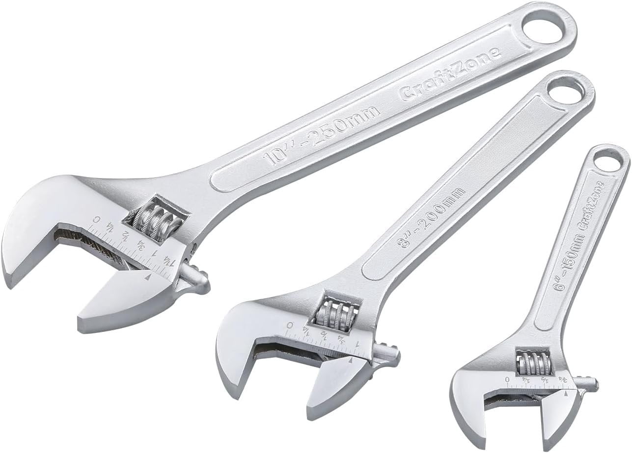 Adjustable Wrench Set, 3 count Wrench Sets with and Metric Scales, Heat ...