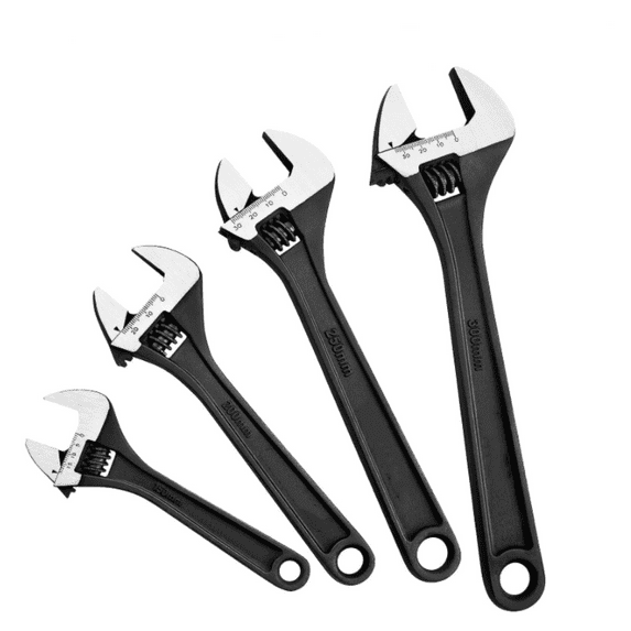 Adjustable Wrench Set, Forged, Heat Treated, Black Phosphate Finish ...