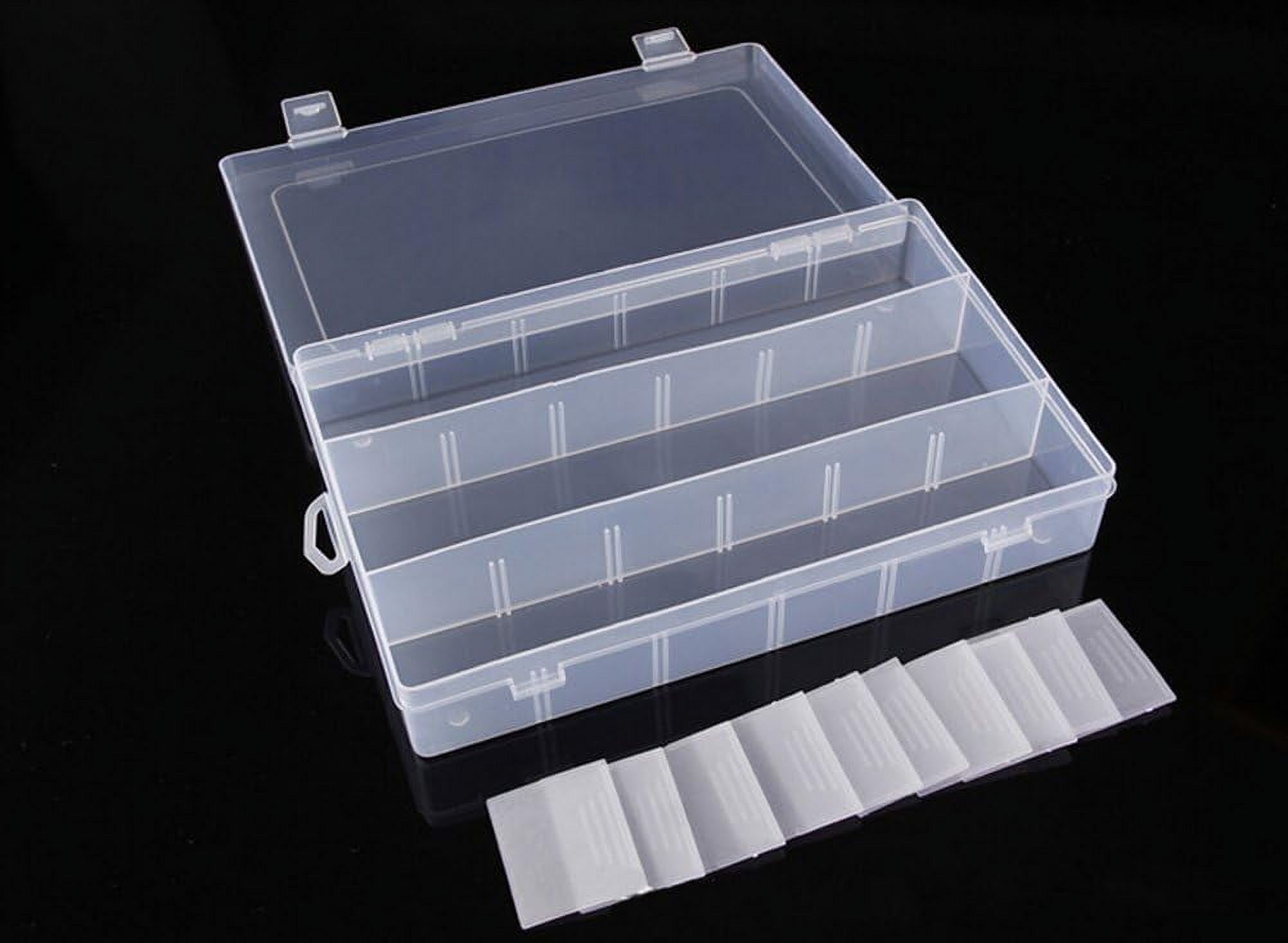 Adjustable XL18 Compartment Slot Plastic Craft Storage Box Thick Hard ...