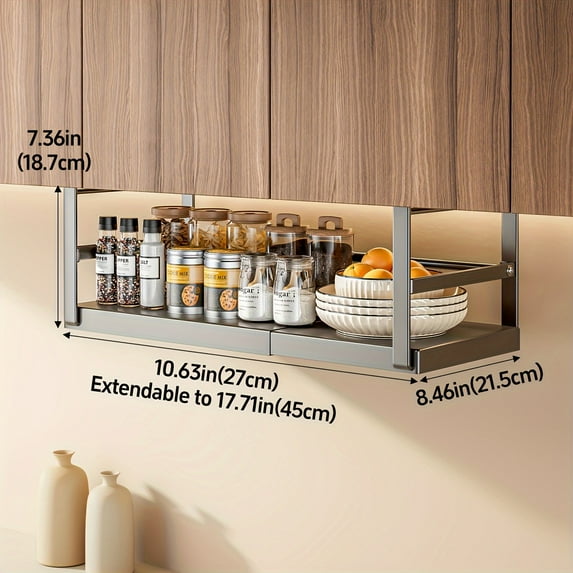 Adjustable and Expandable Hanging Cabinet Rack for Storing Spice ...