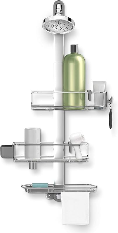 Adjustable and Extendable Shower Caddy Large, Stainless Steel and ...