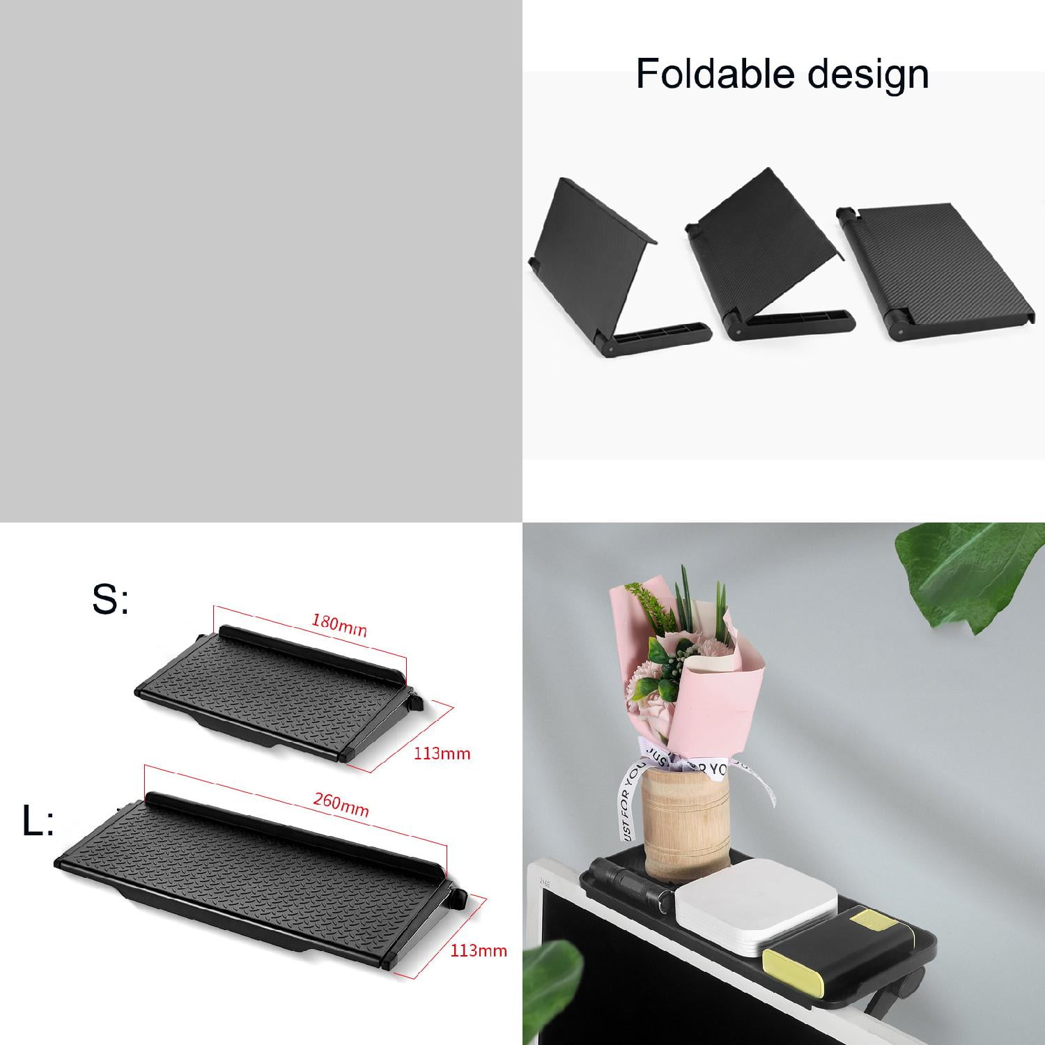 Adjustable and Sturdy TV Monitor Display Stand with Top Shelves - Space ...