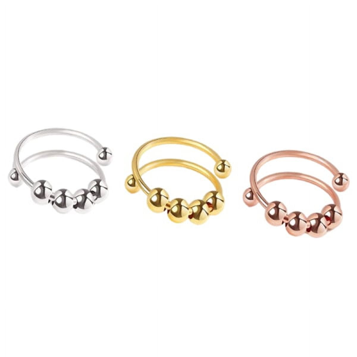 Adjustable anti-stress rings with rotatable beads 3-pack - Walmart.com