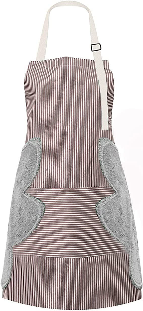 Adjustable bib Chef apron Waterproof Kitchen Aprons Cooking Aprons for ...